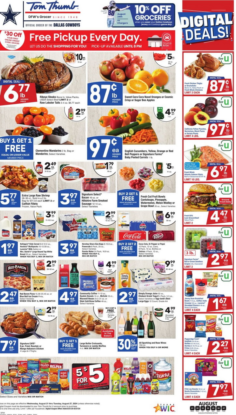 Tom Thumb Weekly Ad Aug 21 – Aug 27, 2024
