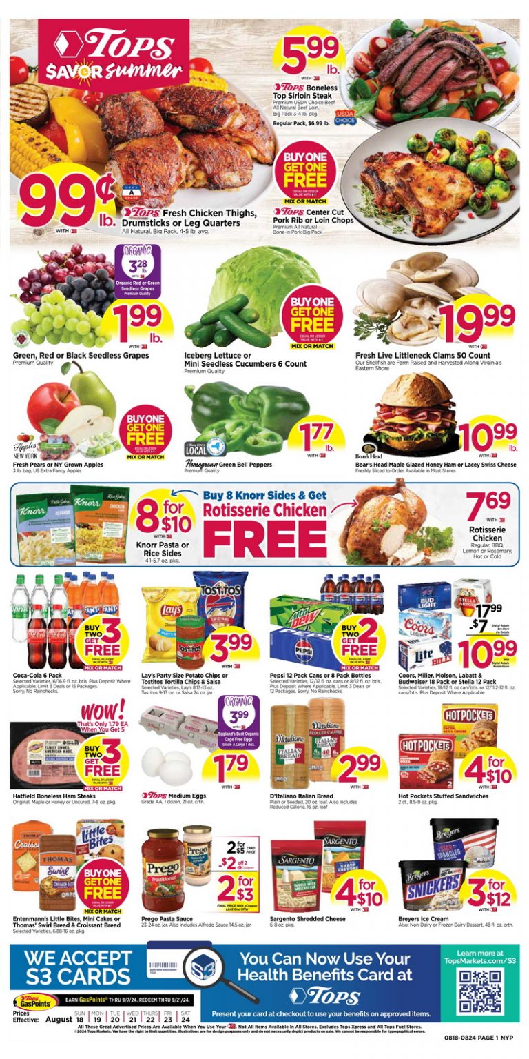 Tops Weekly Ad Aug 18 – Aug 24, 2024
