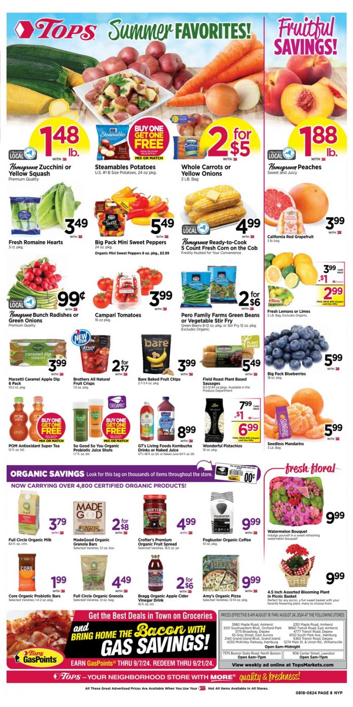 Tops Weekly Ad Aug 18 – Aug 24, 2024