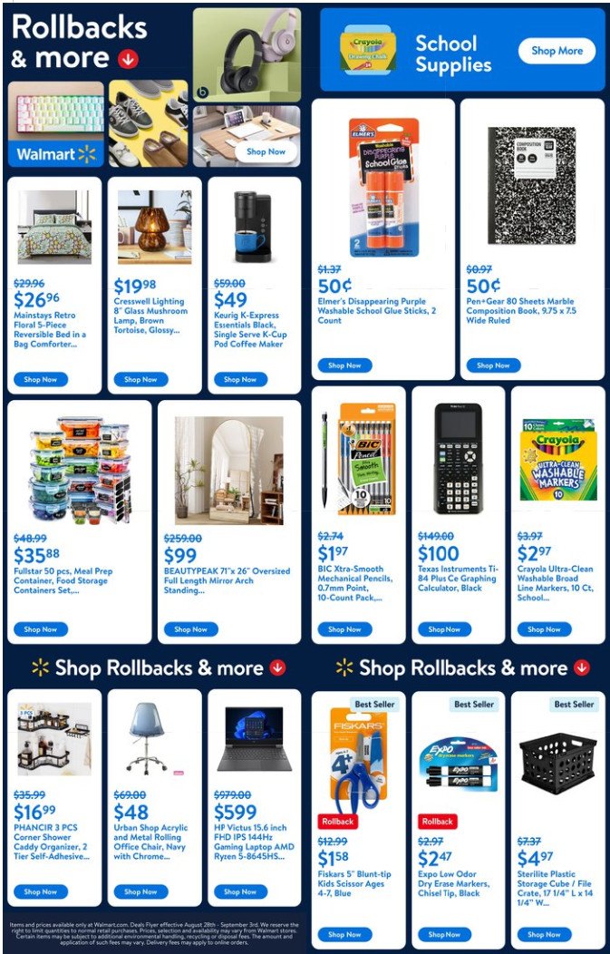 Walmart Weekly Ad Aug 28 – Sep 03, 2024 (Back to School Promotion Included)