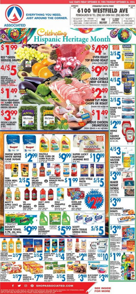 Associated Supermarkets Weekly Ad Sep 20 – Sep 26, 2024