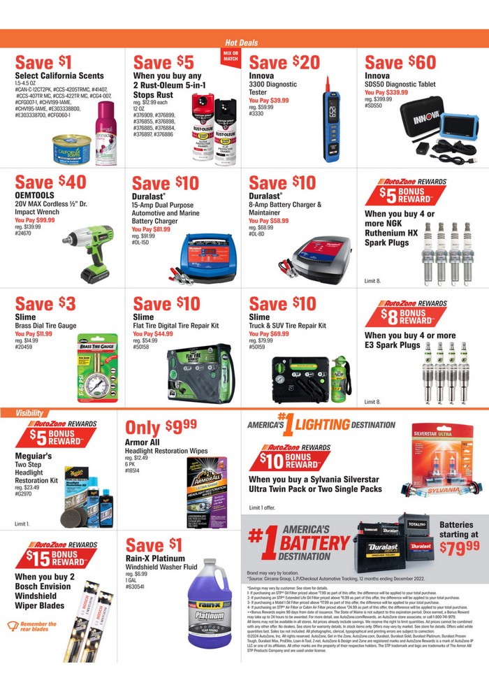 AutoZone Monthly Ad Sep 25 – Oct 21, 2024