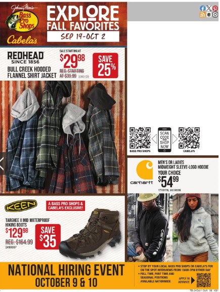 Bass Pro Shops Fall Favorites Sale Sep 19 – Oct 02, 2024