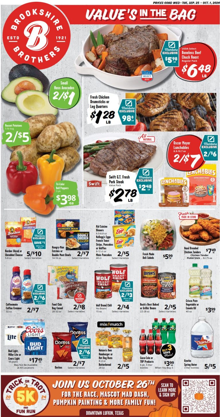 Brookshire Brothers Weekly Ad Sep 25 – Oct 01, 2024