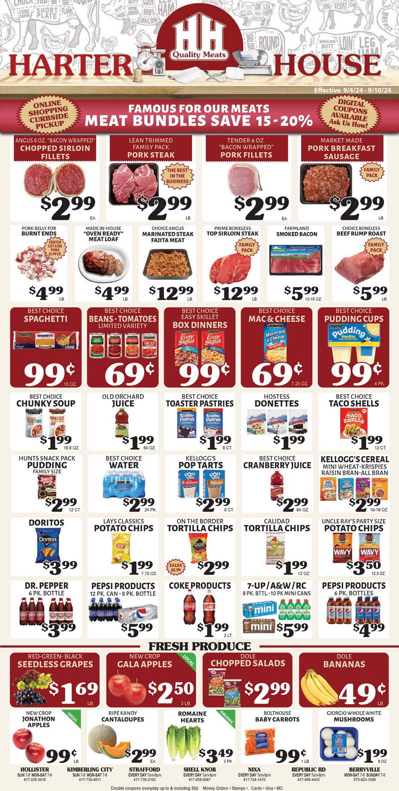 Harter House Weekly Ad Sep 04 – Sep 10, 2024