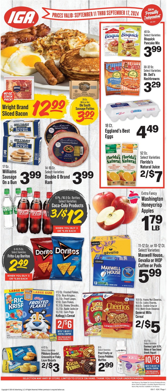 IGA Weekly Ad Sep 11 – Sep 17, 2024