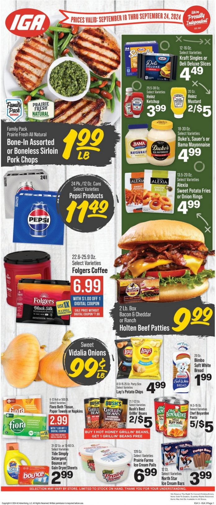 IGA Weekly Ad Sep 18 – Sep 24, 2024