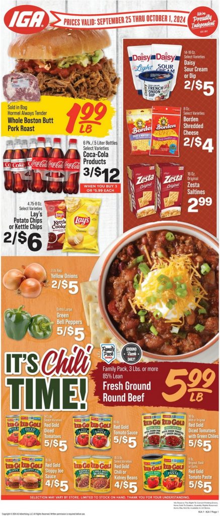 IGA Weekly Ad Sep 25 – Oct 01, 2024