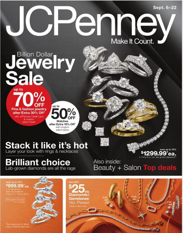 JCPenney Billion Dollar Jewelry Sale Sep 06 – Sep 22, 2024