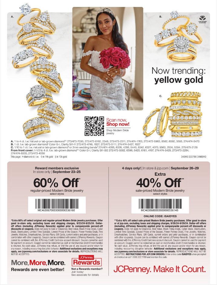 JCPenney Bridal Event Sep 23 – Sep 29, 2024