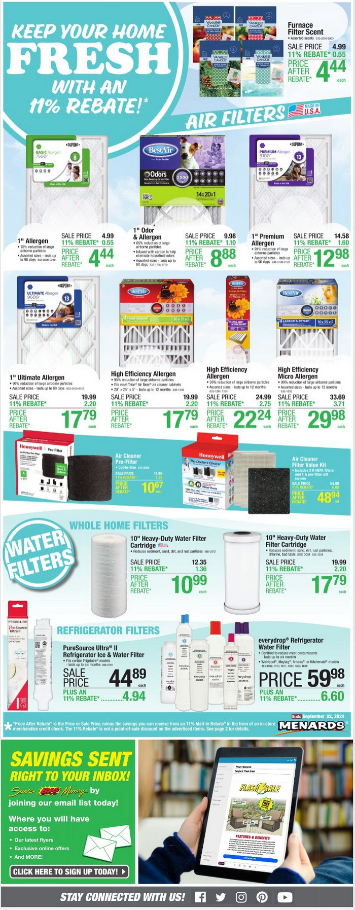 Menards Home Essential Ad Sep 12 – Sep 22, 2024