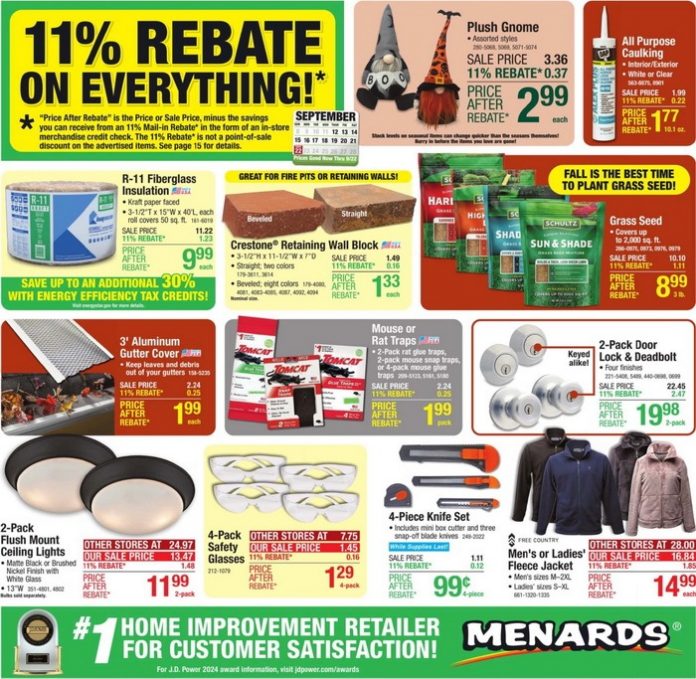 Menards Weekly Ad Sep 12 – Sep 22, 2024 (Halloween Promotion Included)