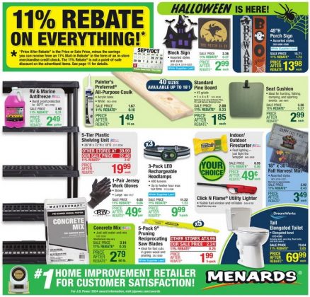 Menards Weekly Ad Sep 26 – Oct 06, 2024 (Halloween Promotion Included)
