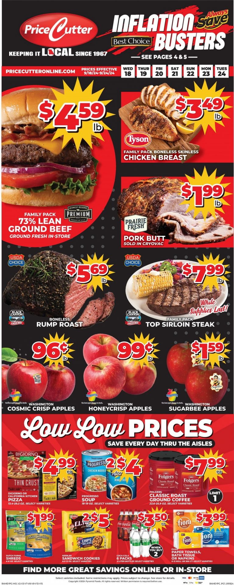 Price Cutter Weekly Ad Sep 18 – Sep 24, 2024