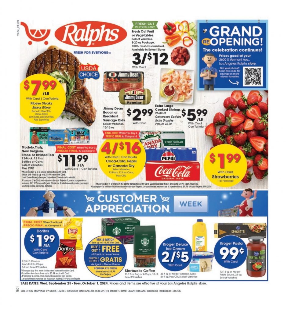 Ralphs Weekly Ad Sep 25 – Oct 01, 2024