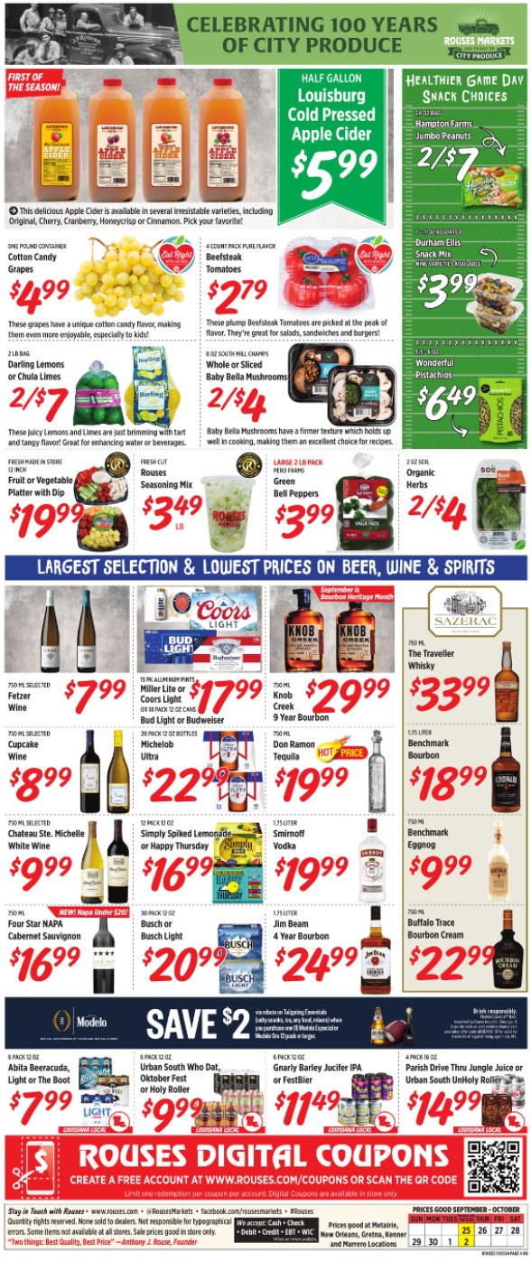 Rouses Weekly Ad Sep 25 – Oct 02, 2024