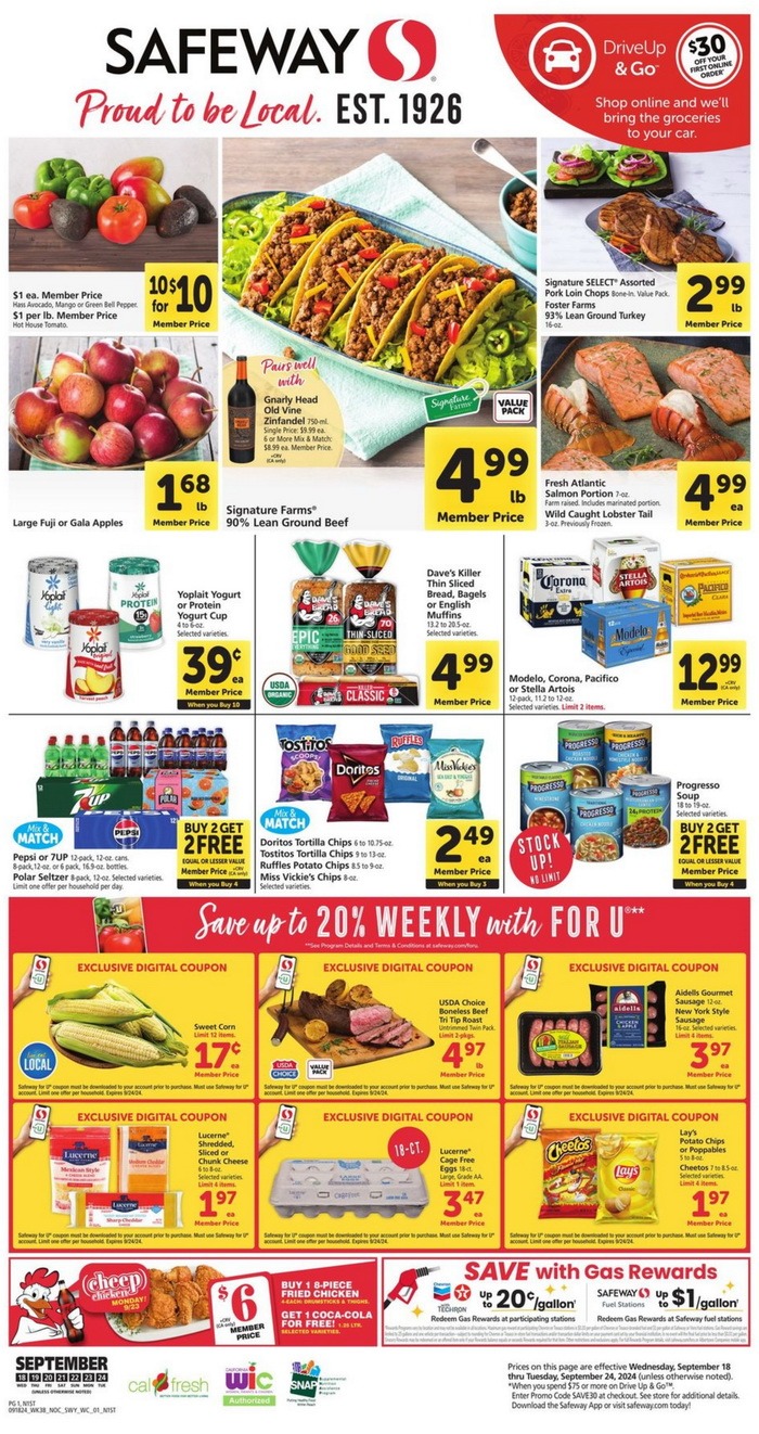 Safeway Weekly Ad Sep 18 – Sep 24, 2024