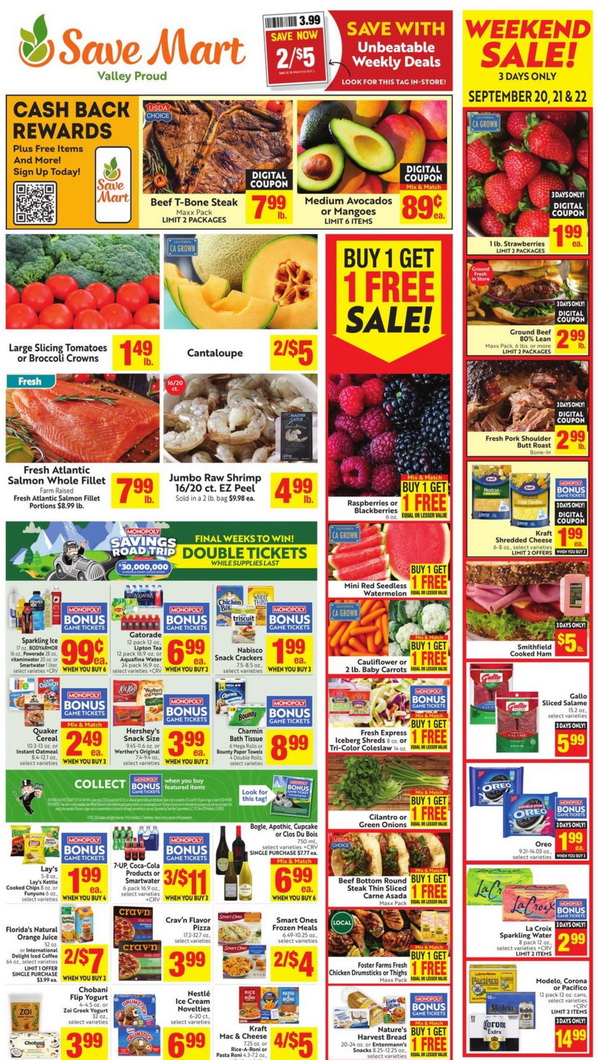 Save Mart Supermarkets Weekly Ad Sep 18 – Sep 24, 2024
