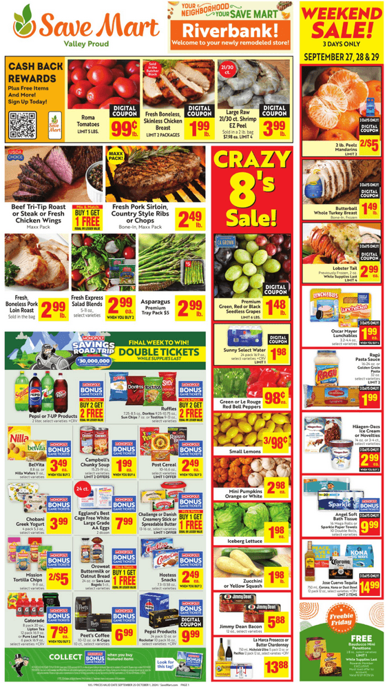 Save Mart Supermarkets Weekly Ad Sep25 – Oct 01, 2024