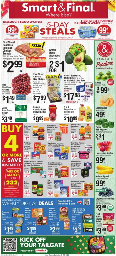 Smart & Final Weekly Ad Sep 04 – Sep 10, 2024