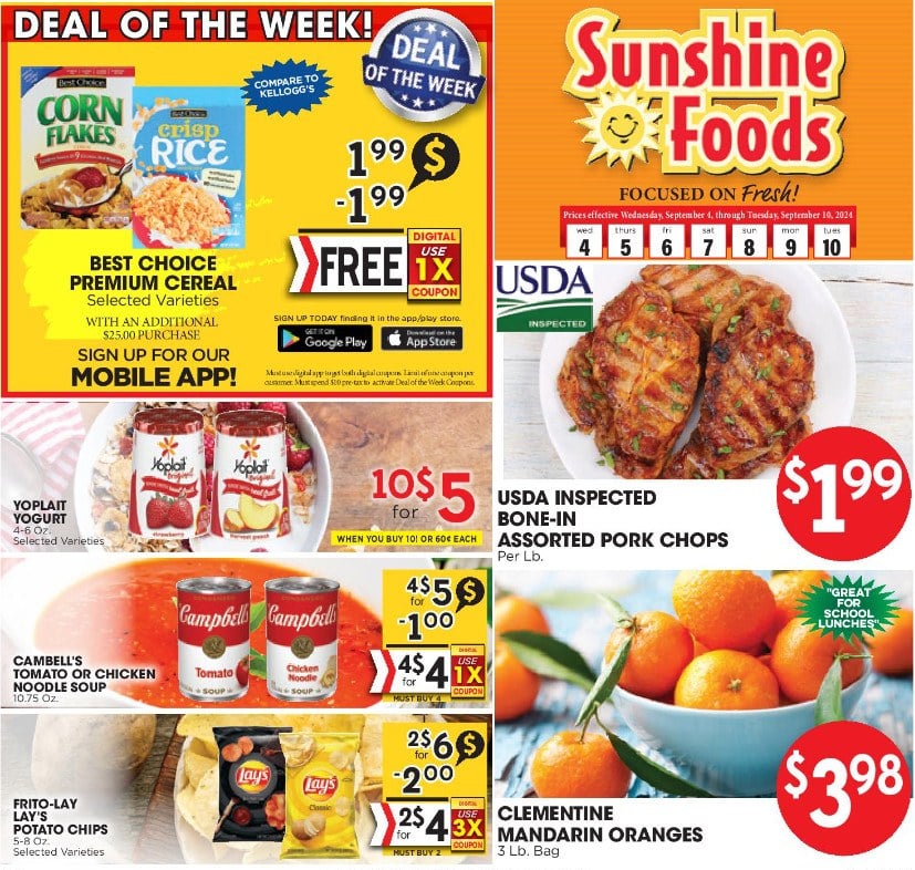 Sunshine Foods Weekly Ad Sep 04 – Sep 10, 2024