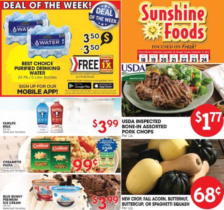 Sunshine Foods Weekly Ad Sep 18 – Sep 24, 2024