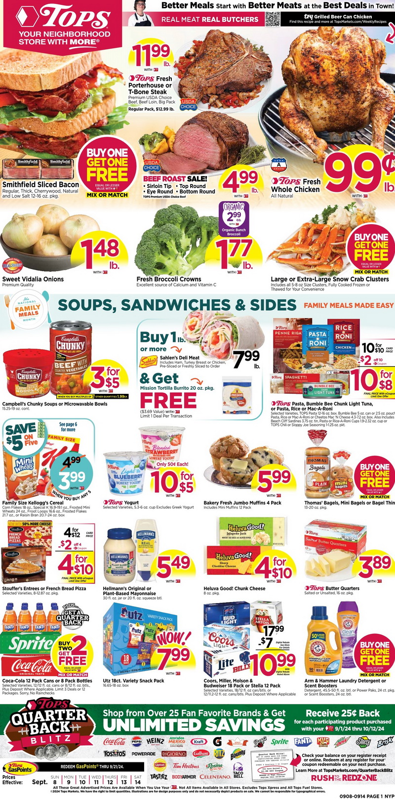 Tops Weekly Ad Sep 08 – Sep 14, 2024