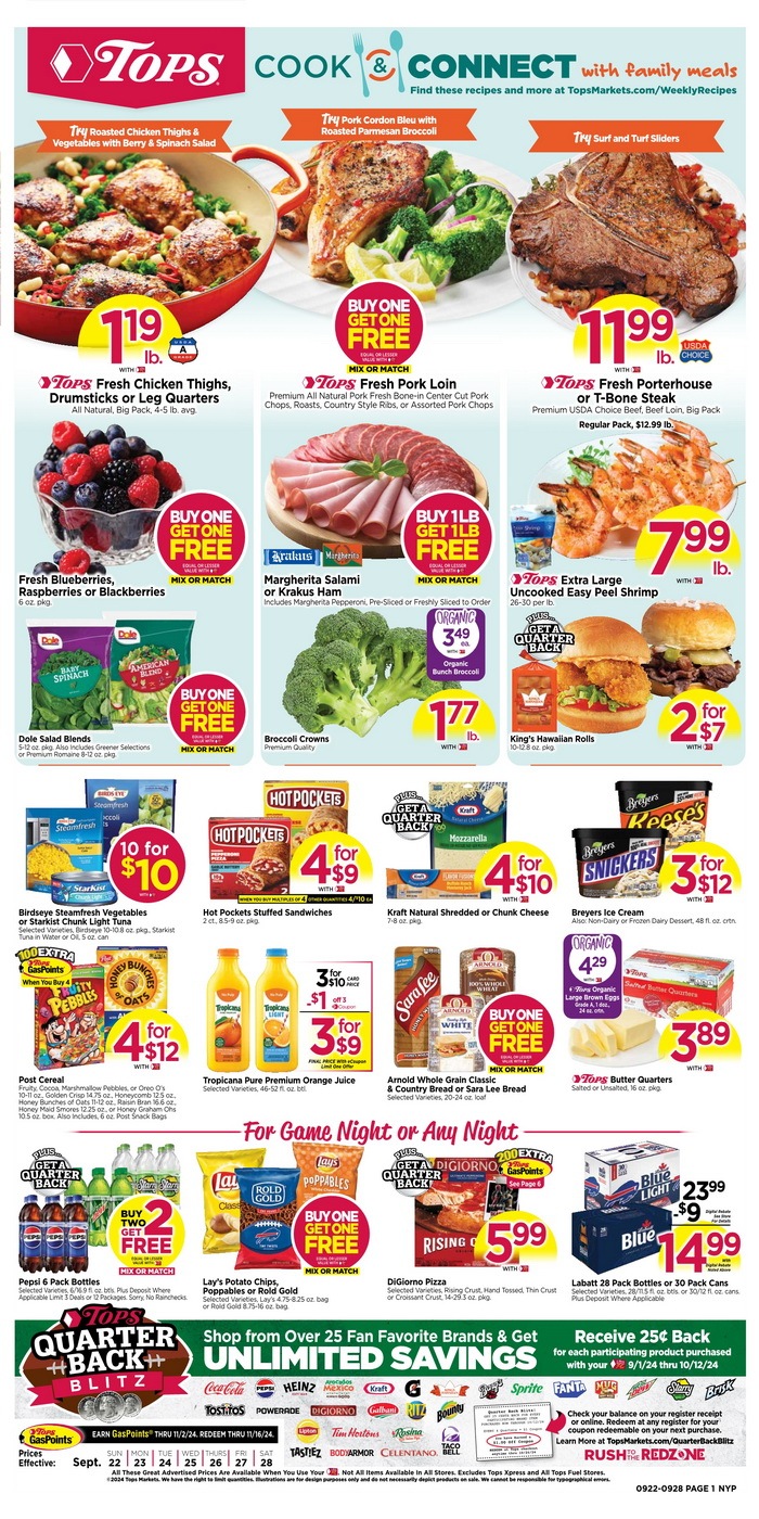 Tops Weekly Ad Sep 22 – Sep 28, 2024