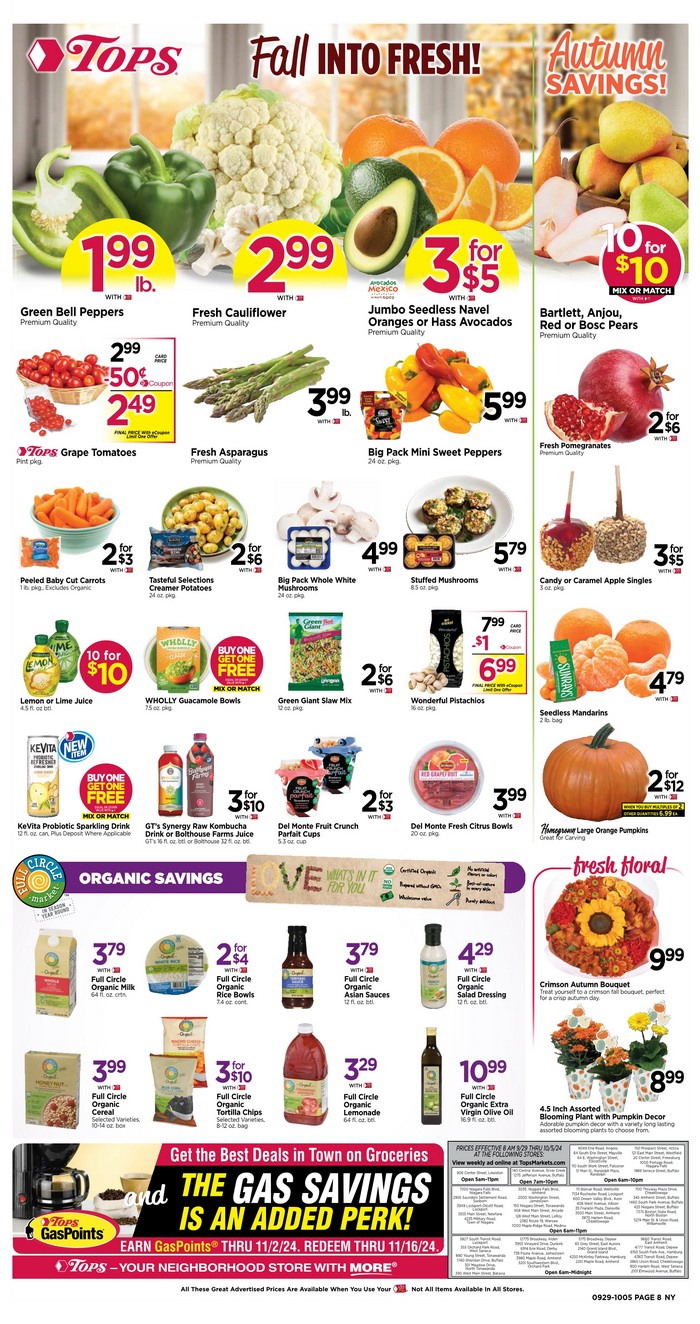 Tops Weekly Ad Sep 29 – Oct 05, 2024