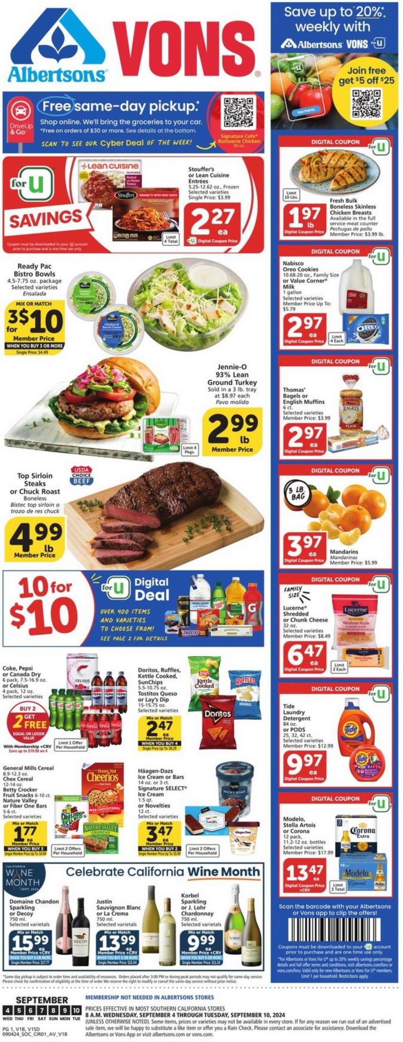 Vons Weekly Ad Sep 04 – Sep 10, 2024