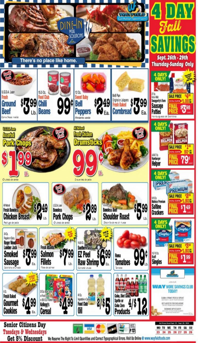 Wayfield Foods Weekly Ad Sep 23 – Sep 29, 2024