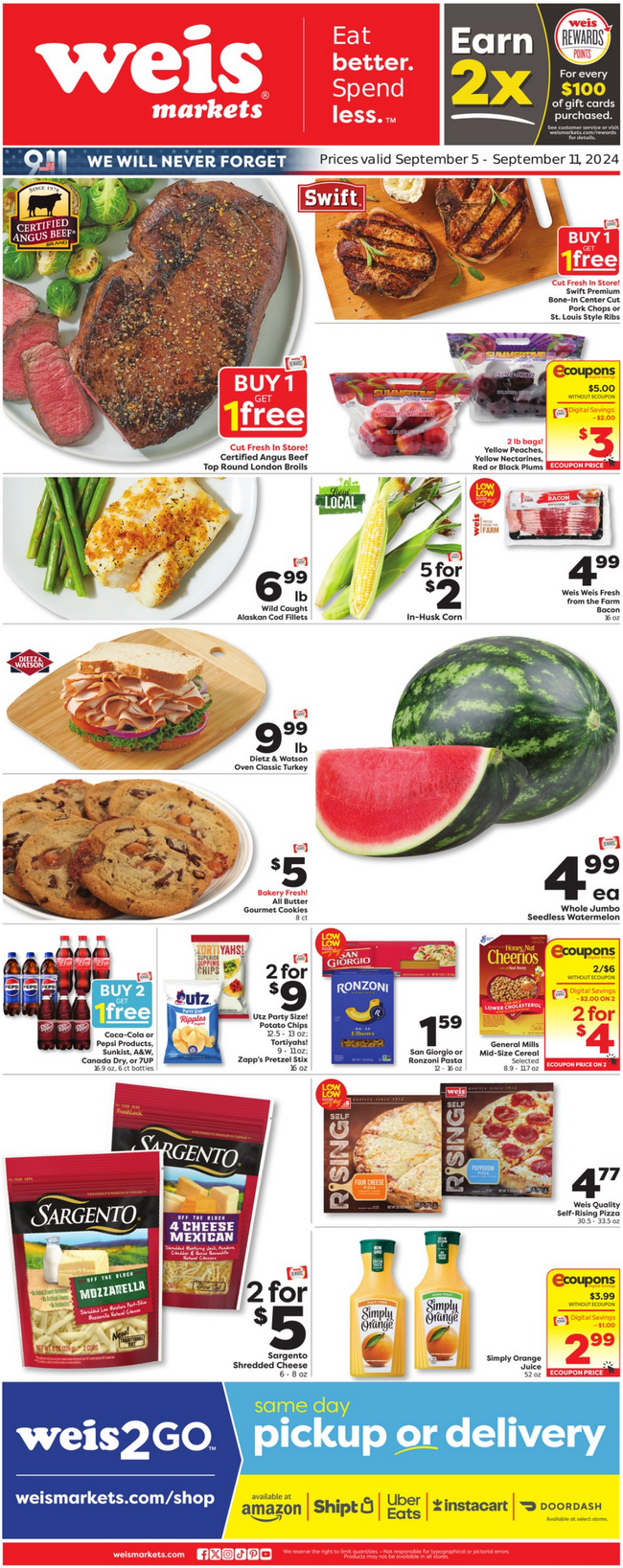 Weis Markets Weekly Ad Sep 05 – Sep 11, 2024