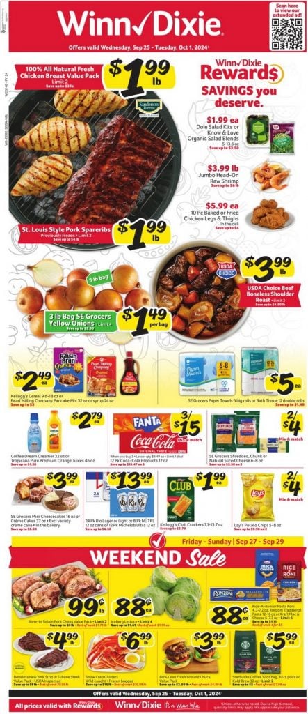 Winn-Dixie Weekly Ad Sep 25 – Oct 01, 2024