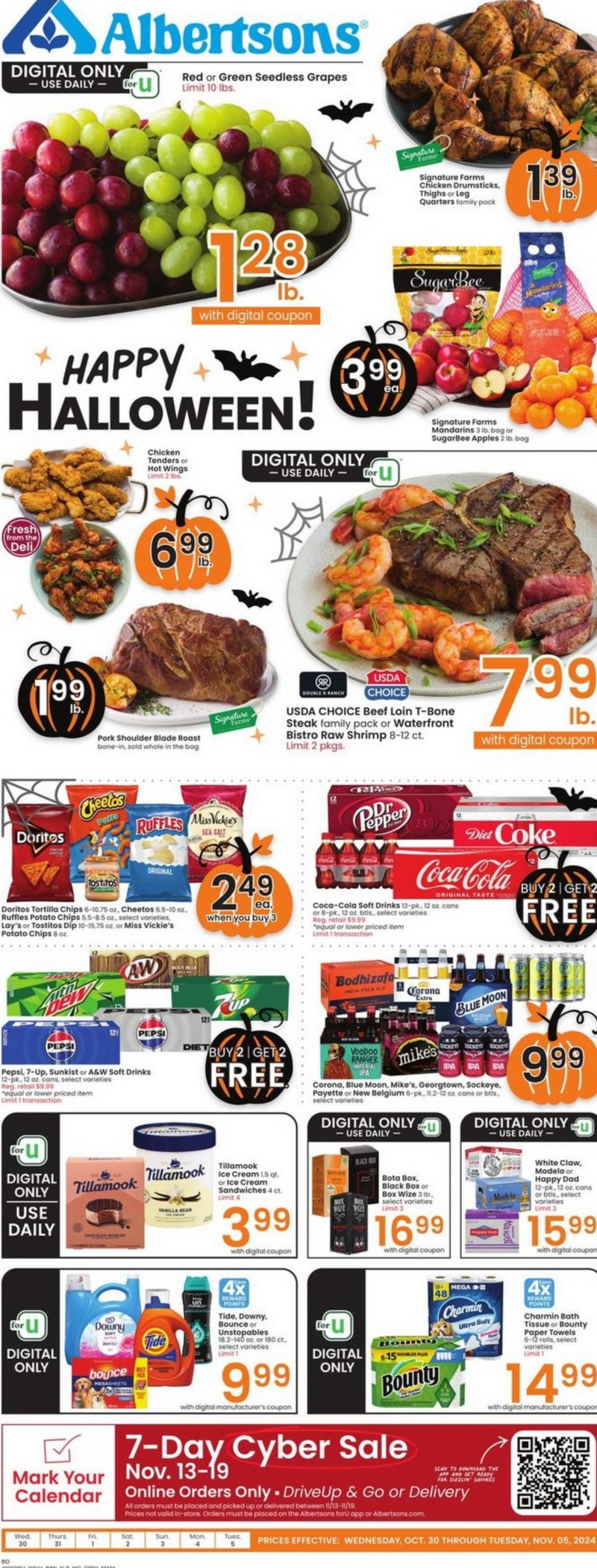Albertsons Weekly Ad Oct 30 – Nov 05, 2024 (Halloween Promotion Included)