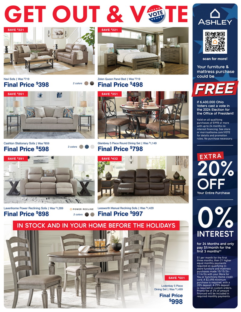 Ashley Furniture HomeStore Weekly Ad Oct 15 – Nov 04, 2024