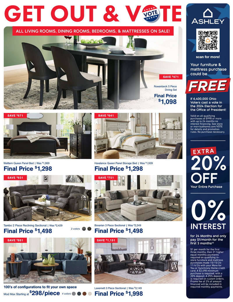 Ashley Furniture HomeStore Weekly Ad Oct 15 – Nov 04, 2024