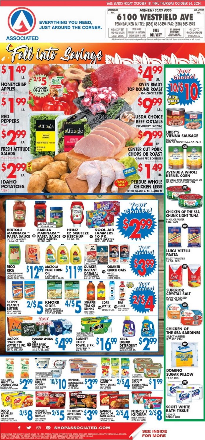 Associated Supermarkets Weekly Ad Oct 18 – Oct 24, 2024