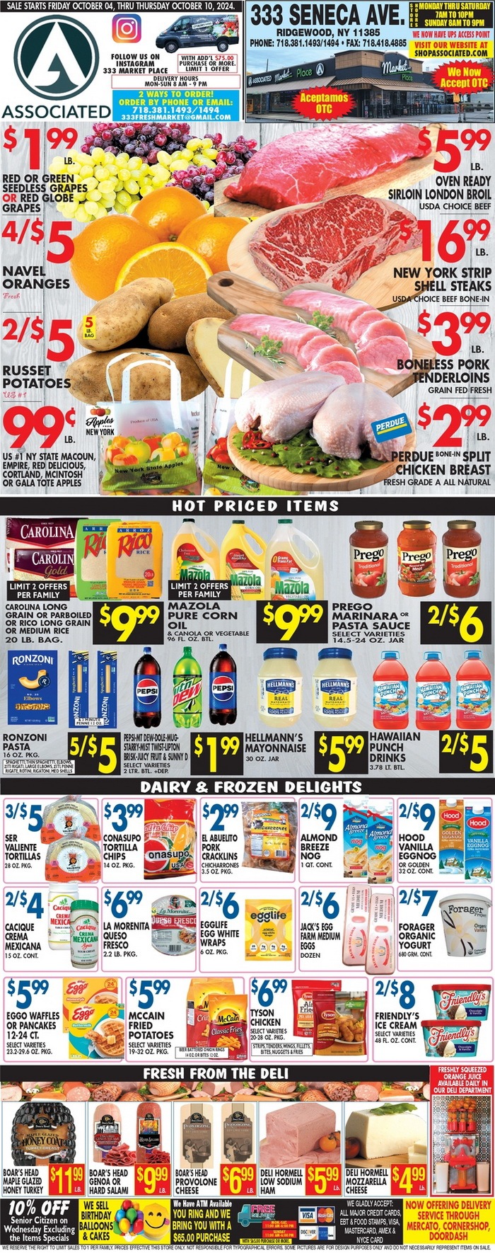 Associated Supermarkets Weekly Ad Oct 04 – Oct 10, 2024