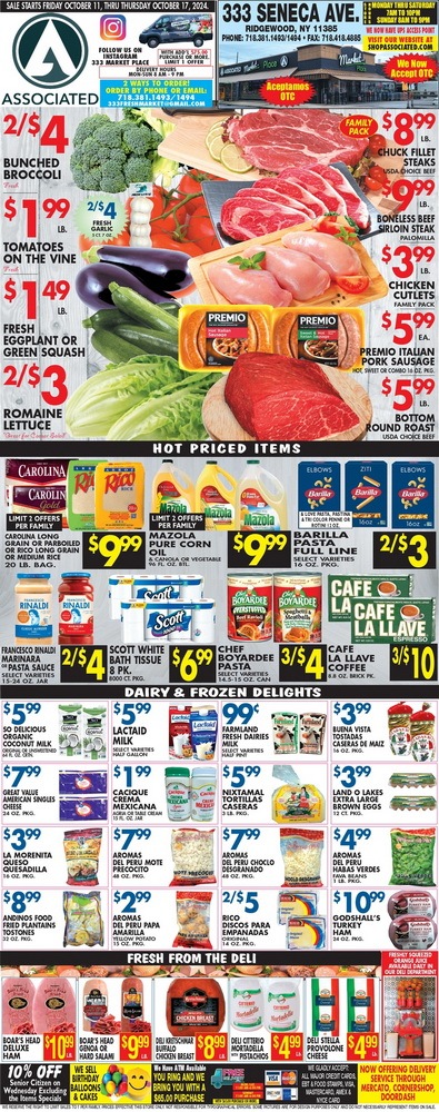 Associated Supermarkets Weekly Ad Oct 11 – Oct 17, 2024