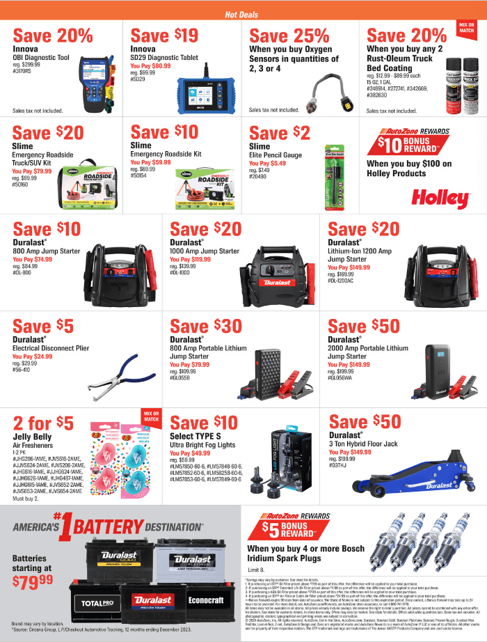 AutoZone Monthly Ad Oct 22 – Nov 18, 2024