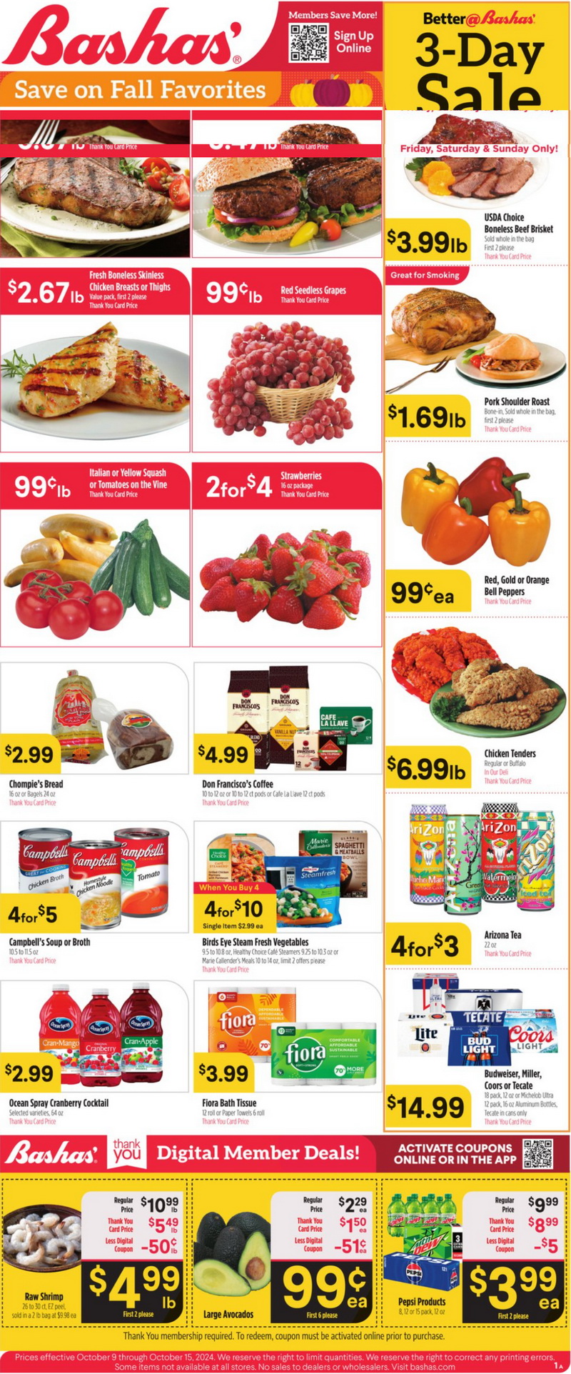 Bashas Weekly Ad Oct 09 – Oct 15, 2024