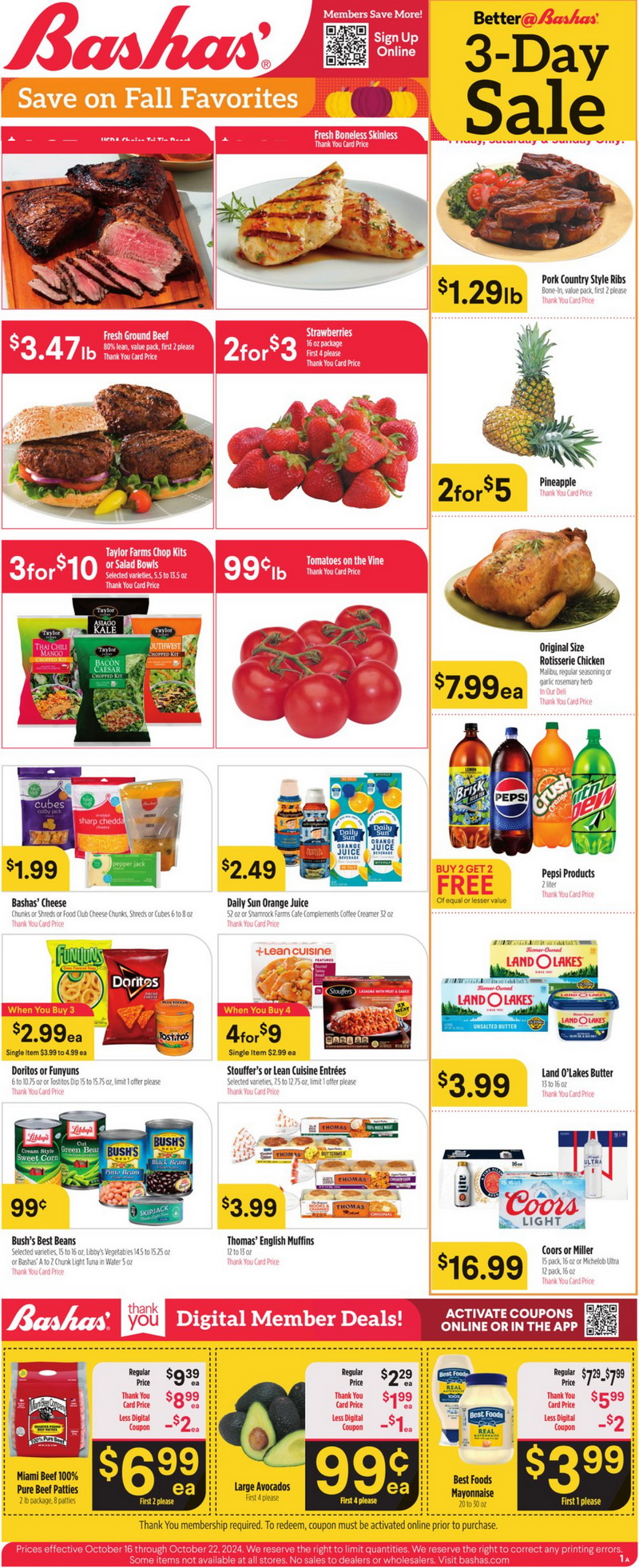 Bashas Weekly Ad Oct 16 – Oct 22, 2024