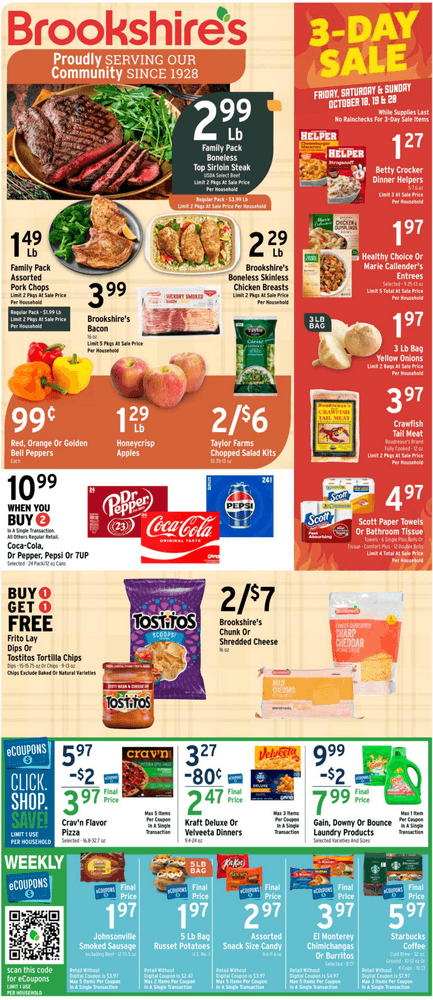 Brookshire's Weekly Ad Oct 16 – Oct 22, 2024 (Halloween Promotion Included)