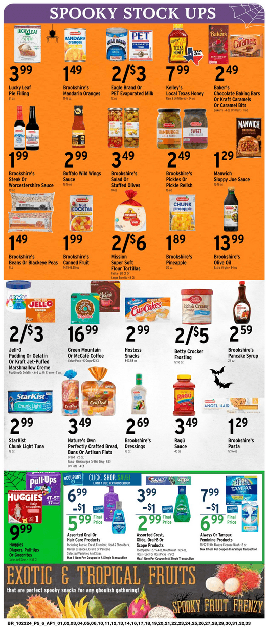 Brookshire's Weekly Ad Oct 23 – Oct 29, 2024 (Halloween Promotion Included)