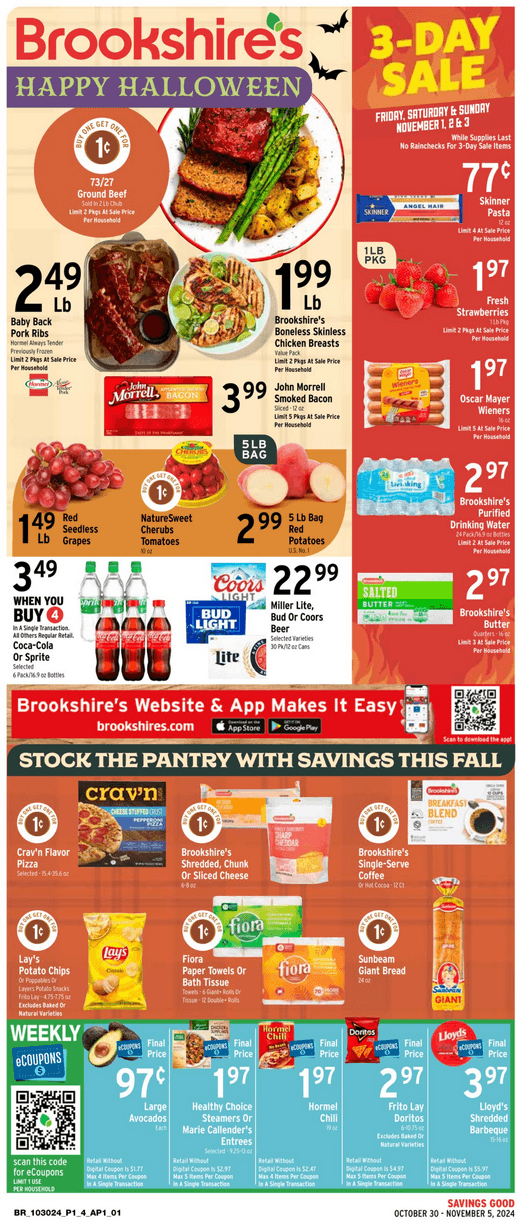 Brookshire's Weekly Ad Oct 30 – Nov 05, 2024 (Halloween Promotion Included)
