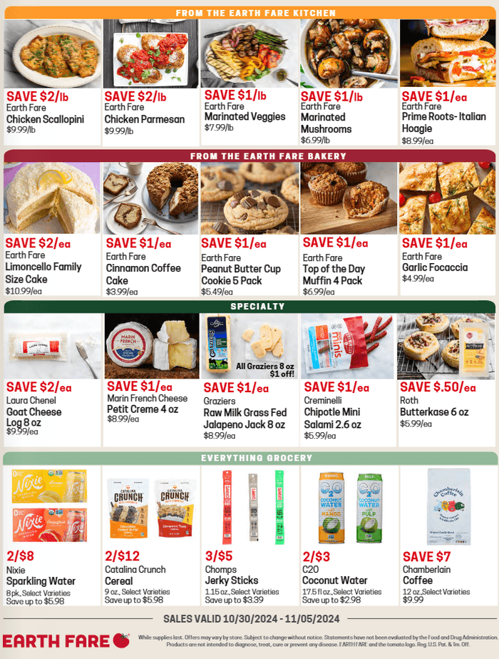 Earth Fare Weekly Ad Oct 30 – Nov 05, 2024