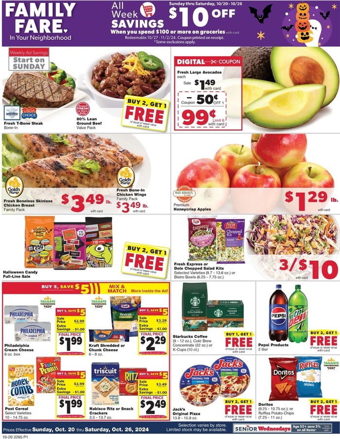Family Fare Weekly Ad Oct 20 – Oct 26, 2024 (Halloween Promotion Included)
