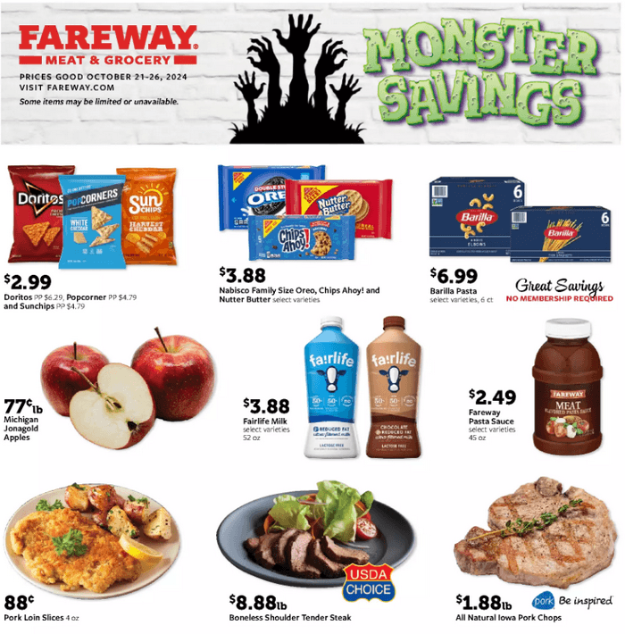 Fareway Weekly Ad Oct 21 – Oct 26, 2024 (Halloween Promotion Included)