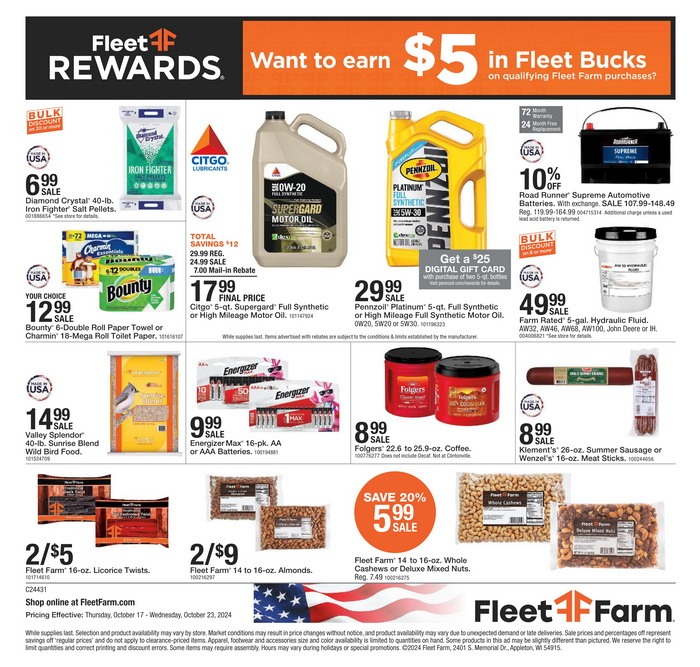 Fleet Farm Weekly Ad Oct 17 – Oct 23, 2024 (Halloween Promotion Included)