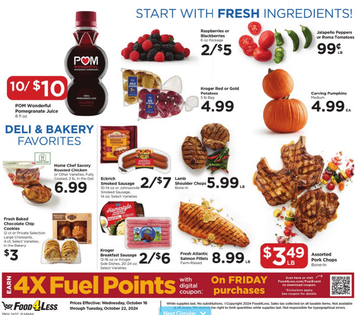 Food 4 Less Weekly Ad Oct 16 – Oct 22, 2024 (Halloween Promotion Included)